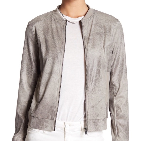 blanc noir | Jackets & Coats | Bnci By Blanc Noir Faux Suede Taupe Bomber Jacket | Poshmark